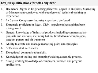 Sales engineer job description | PPTX