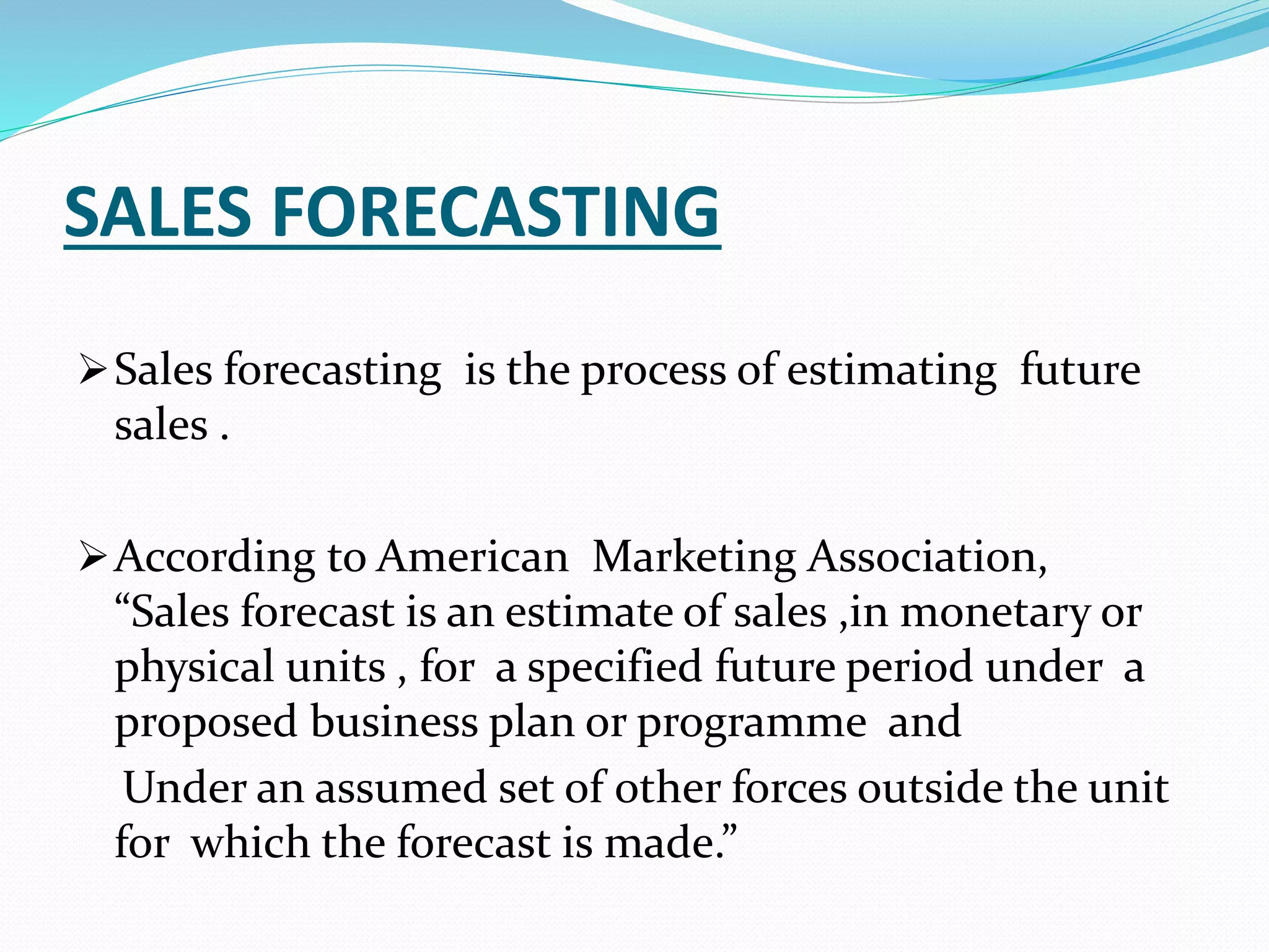 Sales forcasting, budget and Cost control | PPTX