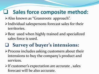 Sales forcasting, budget and Cost control | PPTX