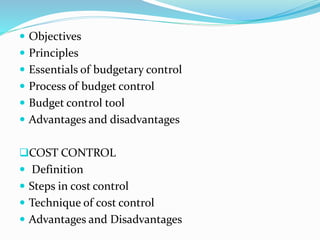 Sales forcasting, budget and Cost control | PPTX