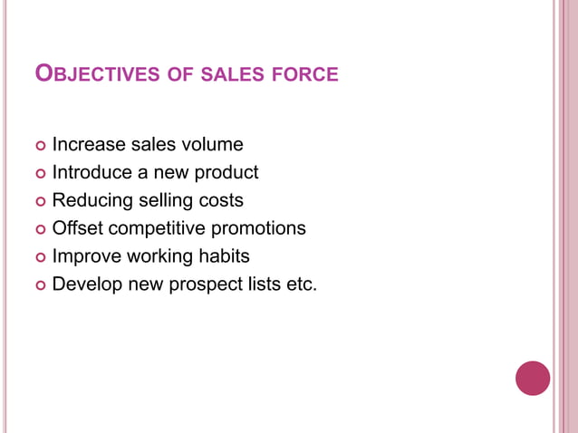 Sales force | PPT
