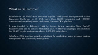Salesforce.pptx | Cloud Computing | Internet