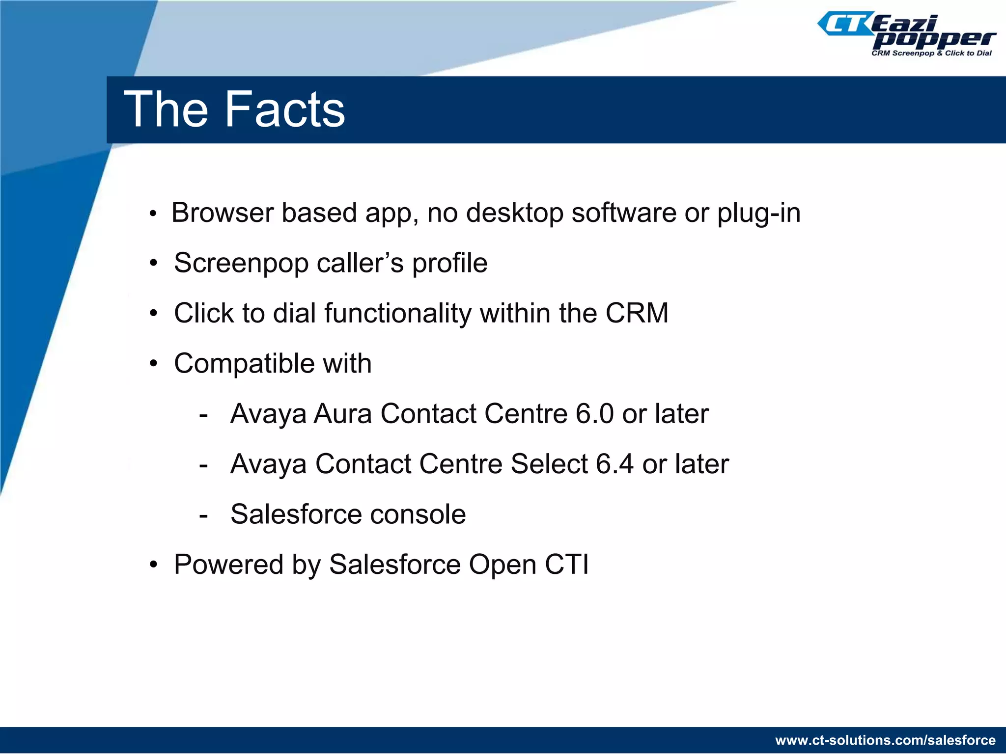 Salesforce Avaya Integration overview | PPTX