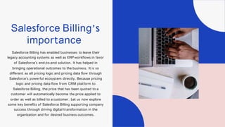 Salesforce Billing: Key benefits that support company success | PPT