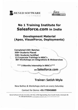Salesforce course-training-material | PDF