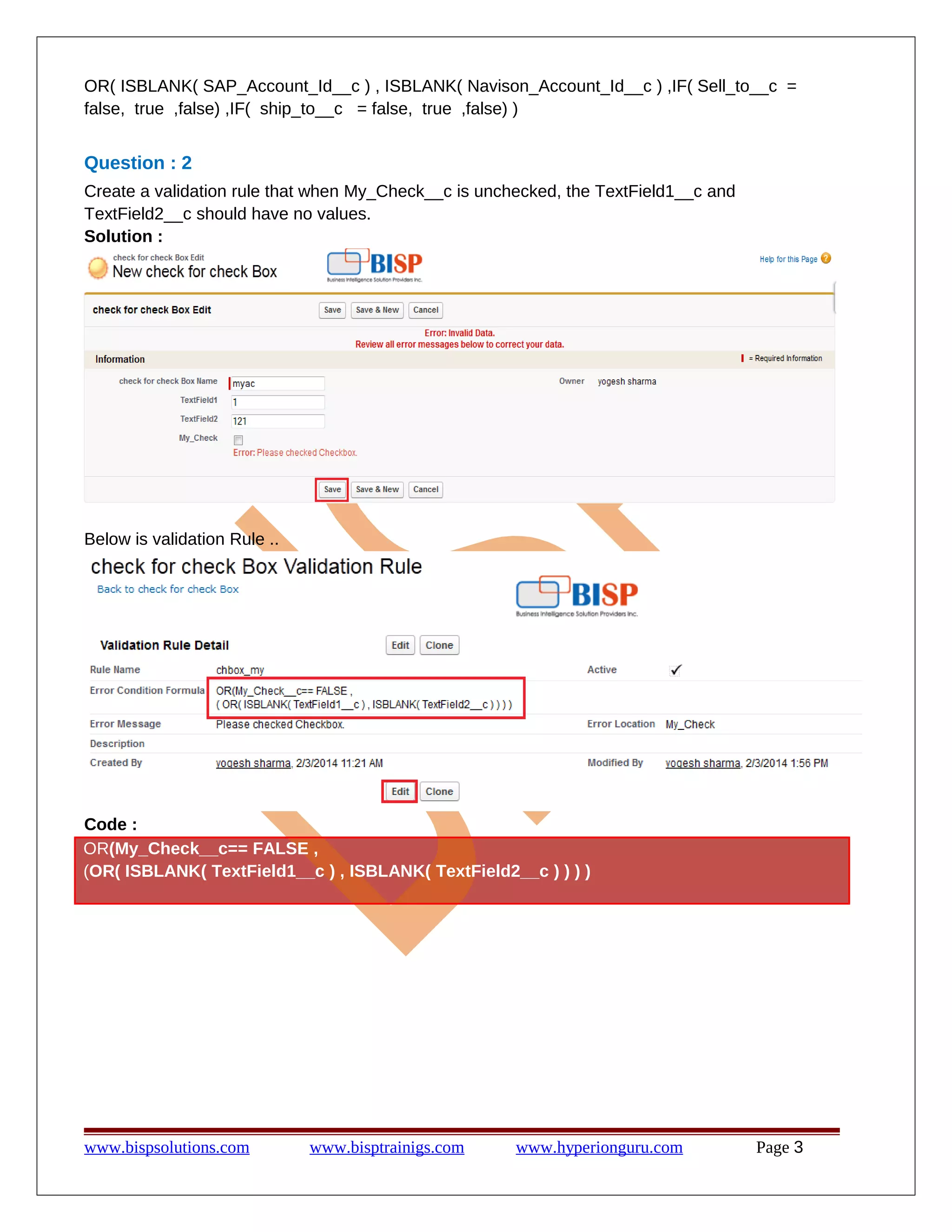 Salesforce interview-preparation-toolkit-formula-and-validation-rules-in-sales force | PDF