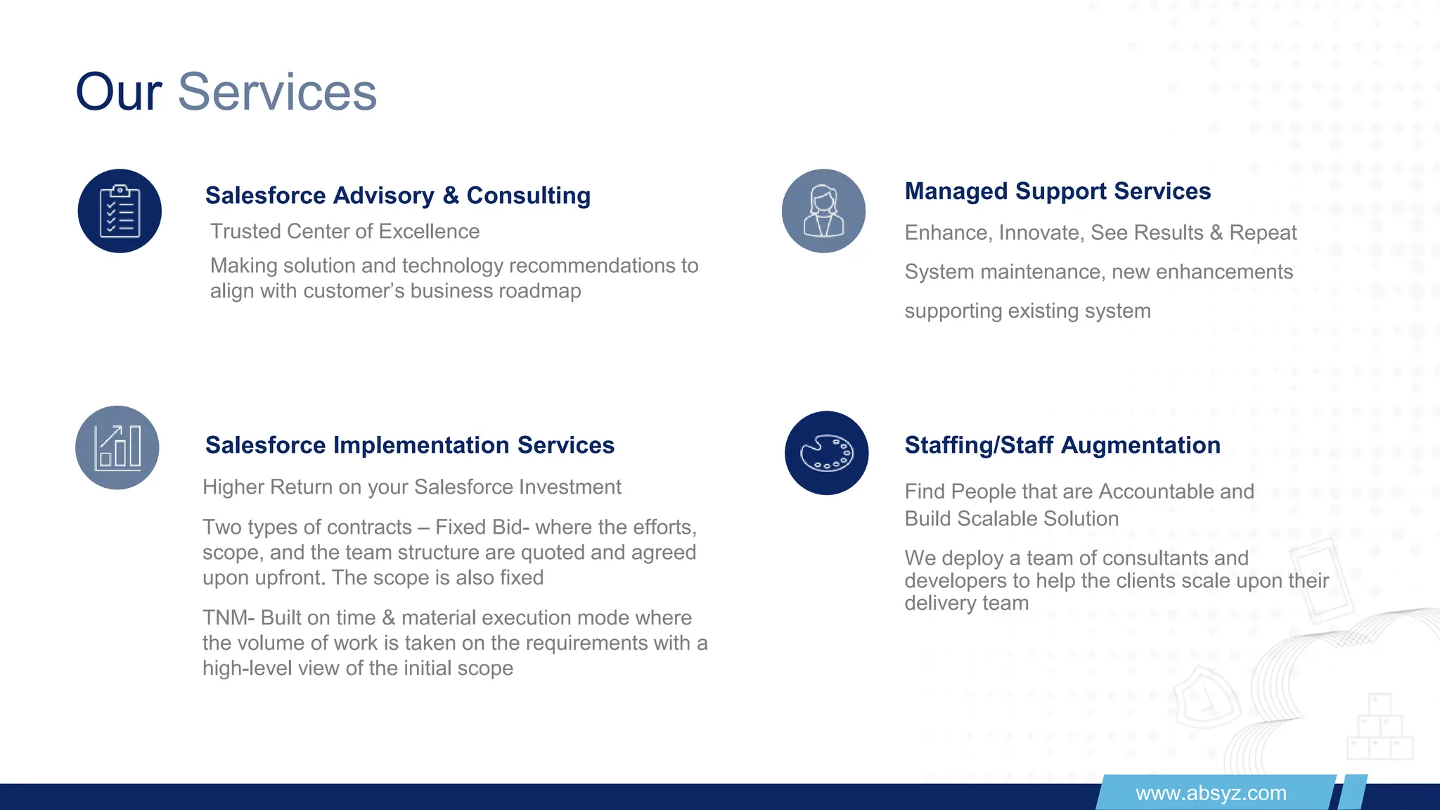 Salesforce Managed Services PPT By ABSYZ | PPTX