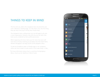 Salesforce1 app getting started guide | PPT