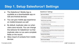 Tips for setting up Salesforce1 mobile apps | PDF
