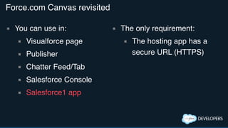Salesforce1 dev week UYSDUG 2014 - the force canvas spark | PDF | Web Development | Internet
