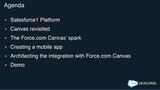 Salesforce1 dev week UYSDUG 2014 - the force canvas spark | PDF | Web Development | Internet