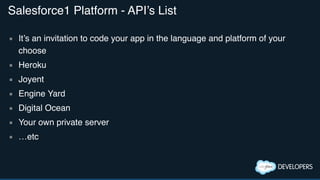 Salesforce1 dev week UYSDUG 2014 - the force canvas spark | PDF | Web Development | Internet