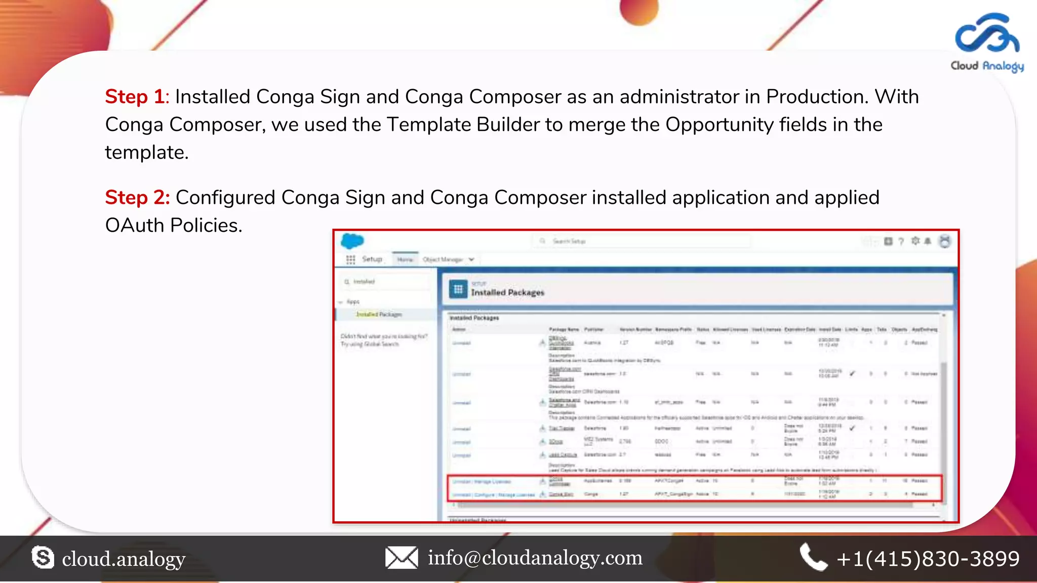 Salesforce and conga sign integration | PPTX