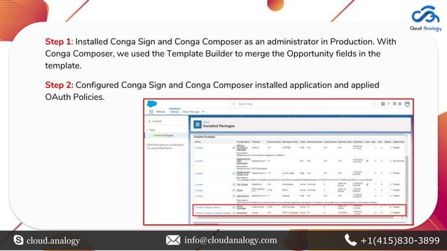 Salesforce and conga sign integration | PPTX