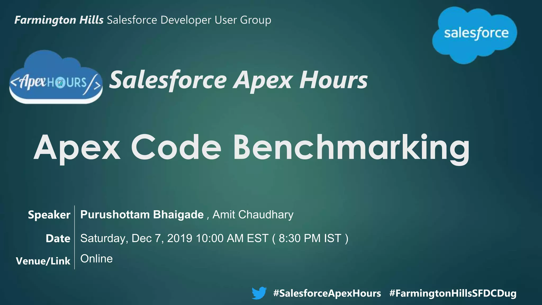 Apex code Benchmarking | PPT