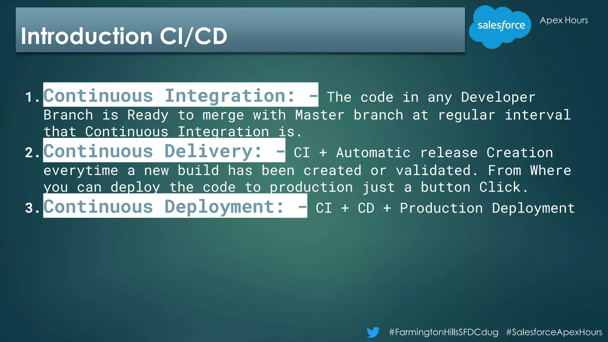 Salesforce apex hours azure dev ops | PPT