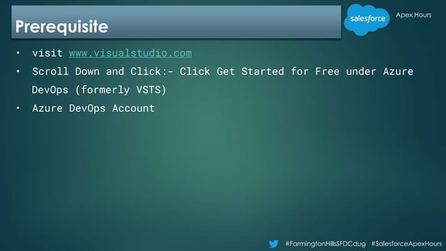 Salesforce apex hours azure dev ops | PPT