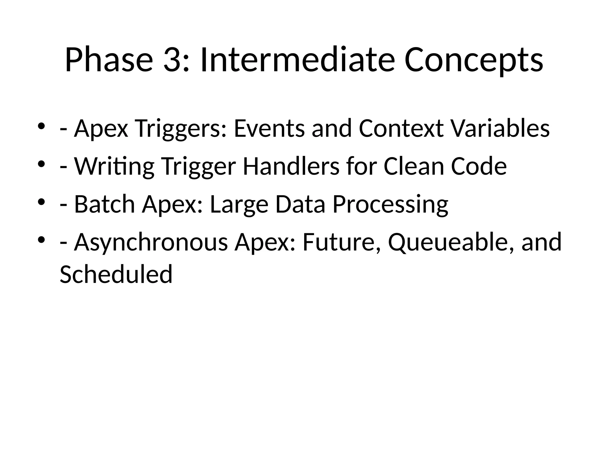 Salesforce Apex Training Roadmap Basic to Advance | PPTX