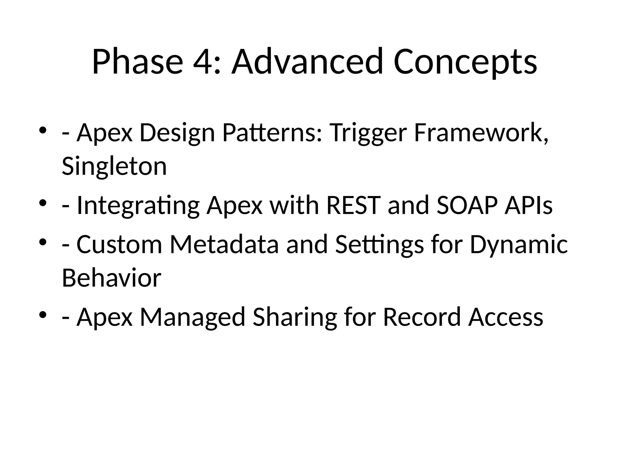 Salesforce Apex Training Roadmap Basic to Advance | PPTX