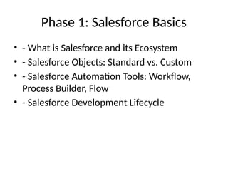 Salesforce Apex Training Roadmap Basic to Advance | PPTX