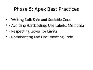 Salesforce Apex Training Roadmap Basic to Advance | PPTX