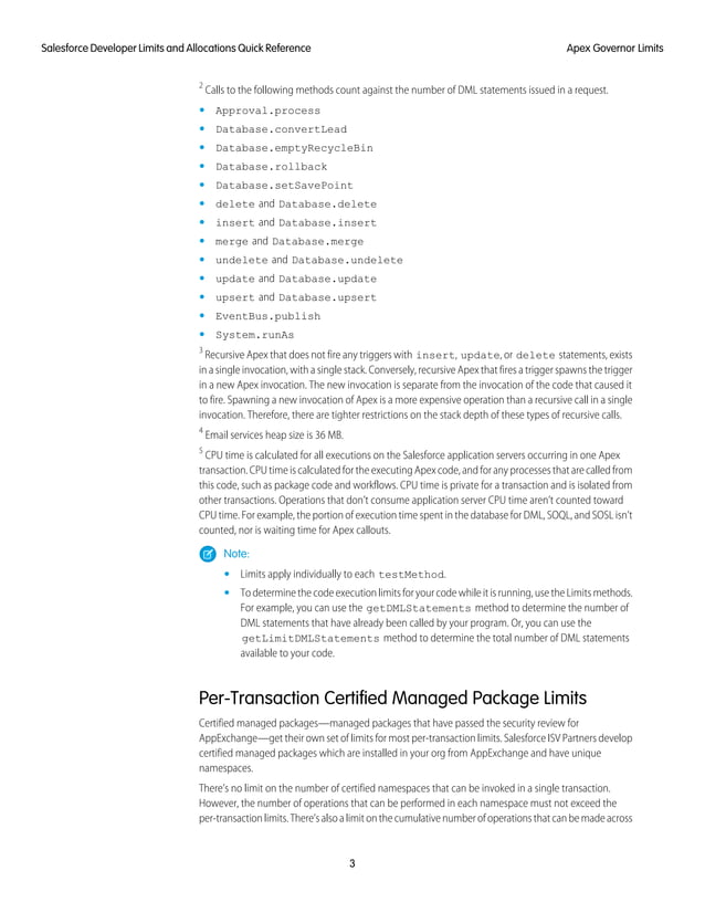 Salesforce App Limits Cheatsheet Latest By 25 Oct 2019 Pdf