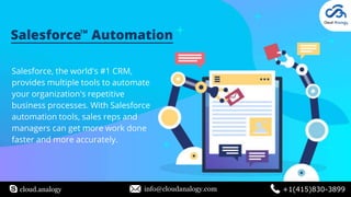 Salesforce automation tools at a glance | PPTX | Computer Software and Applications | Computing
