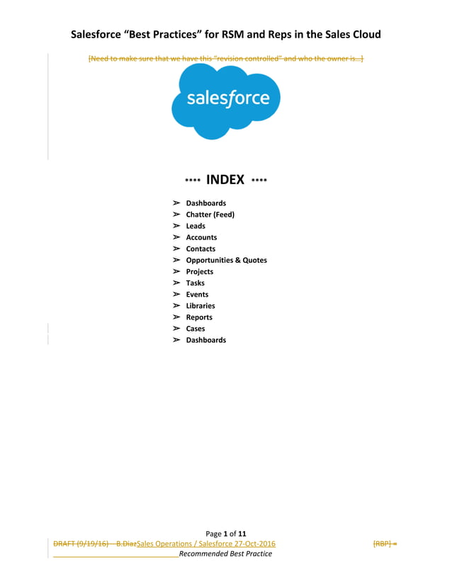 Salesforce Best Practices Guidelinespdf Computing Technology And Computing