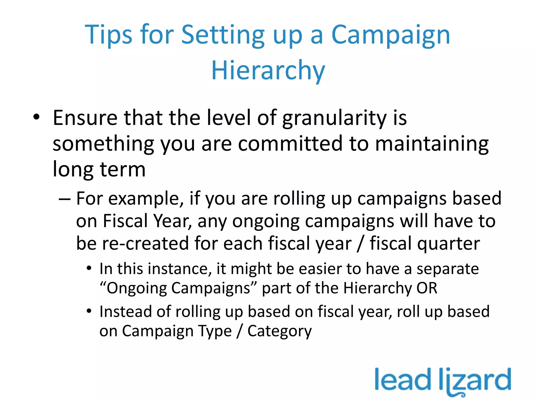 Best Practices for Salesforce Campaigns | PPTX