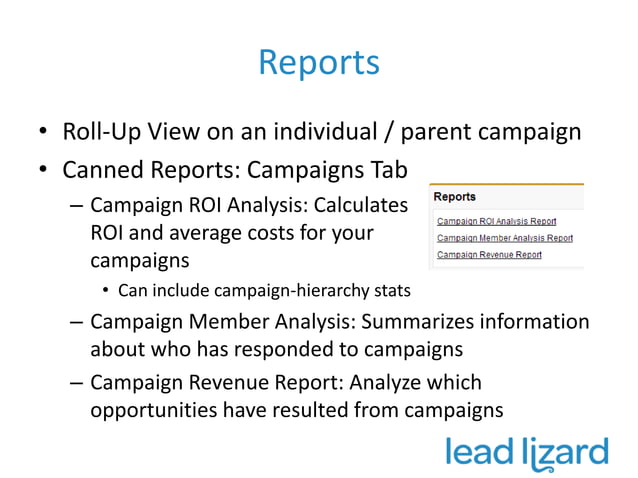 Best Practices for Salesforce Campaigns | PPTX