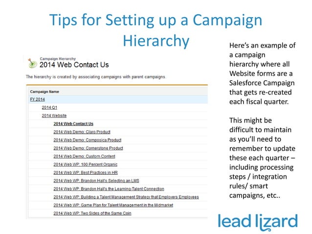 Best Practices for Salesforce Campaigns | PPTX
