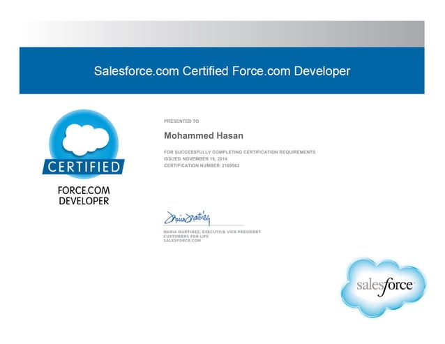 Salesforce Certified Developer | PPT