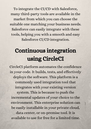 Salesforce cicd integration a quick guide | PDF