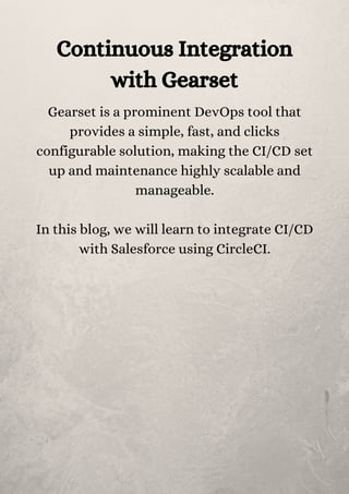 Salesforce cicd integration a quick guide | PDF
