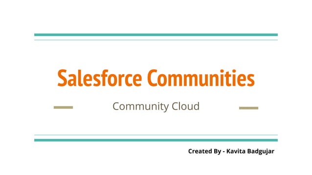 Salesforce communities | PPT