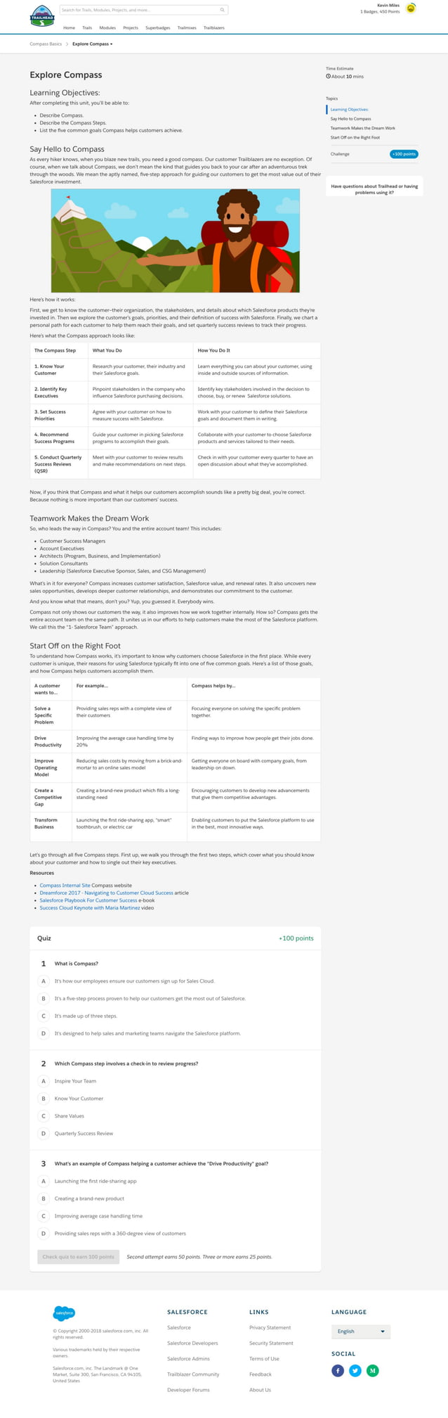 Salesforce Compass Basics Trailhead | PDF
