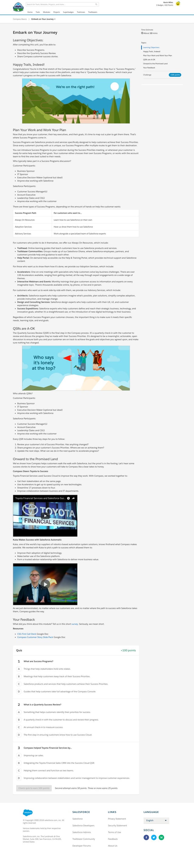 Salesforce Compass Basics Trailhead | PDF