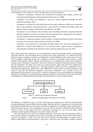 Sales force competence its nature, need, and dimensions in selling contexts for sustainable ...
