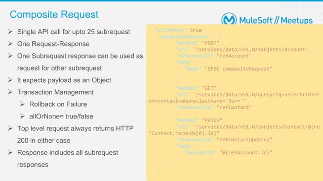 Salesforce composite api mule soft connector | PPT