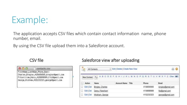 Salesforce connector Example | PPTX | Programming Languages | Computing
