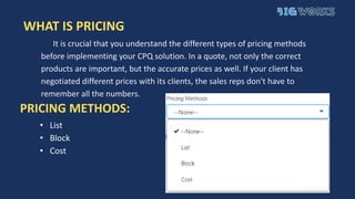 Salesforce CPQ(Configure Price Quote).pptx | Technology & Computing