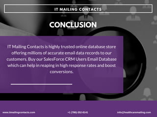 Salesforce crm email list | PPT