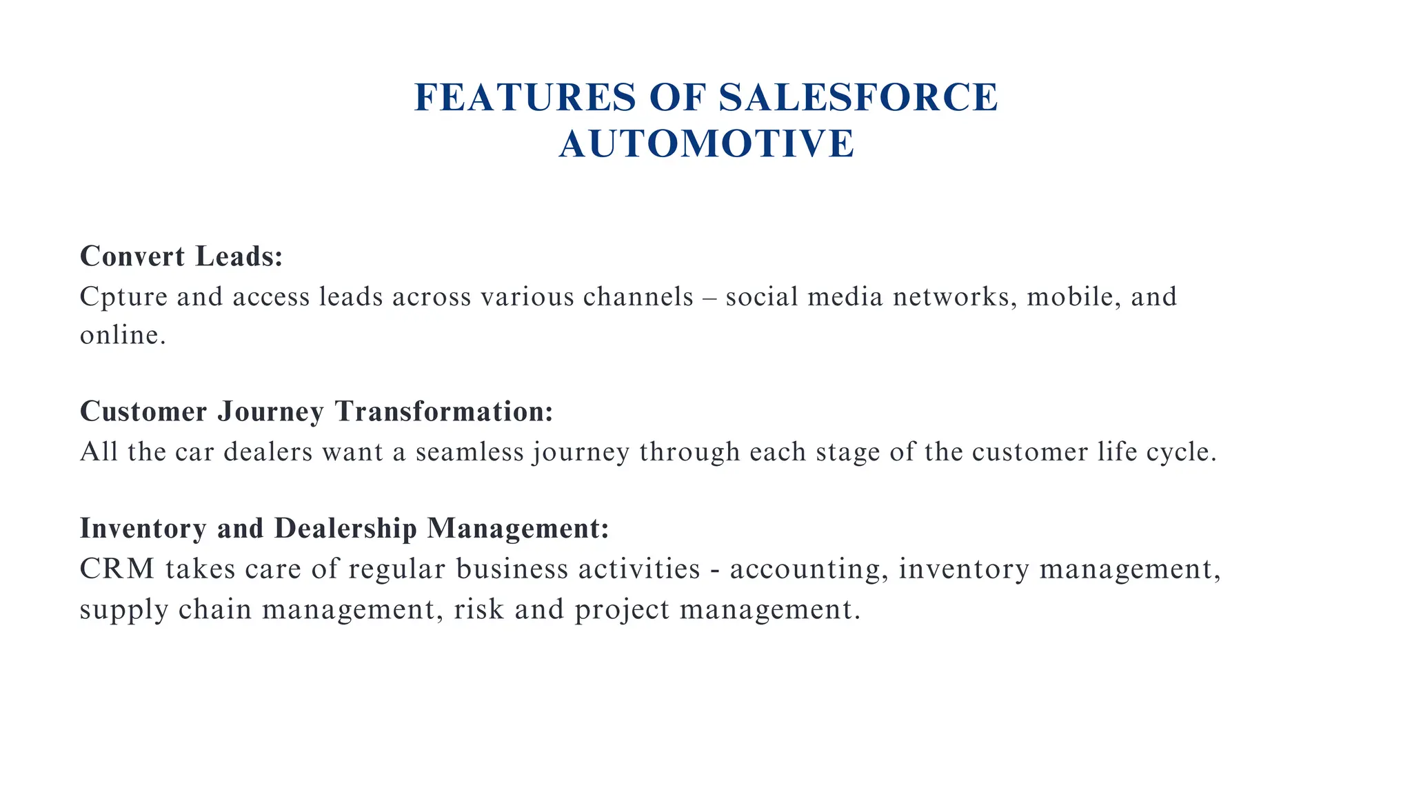 Salesforce for Automotive Industry | QR Solutions | PDF | Sales | Business