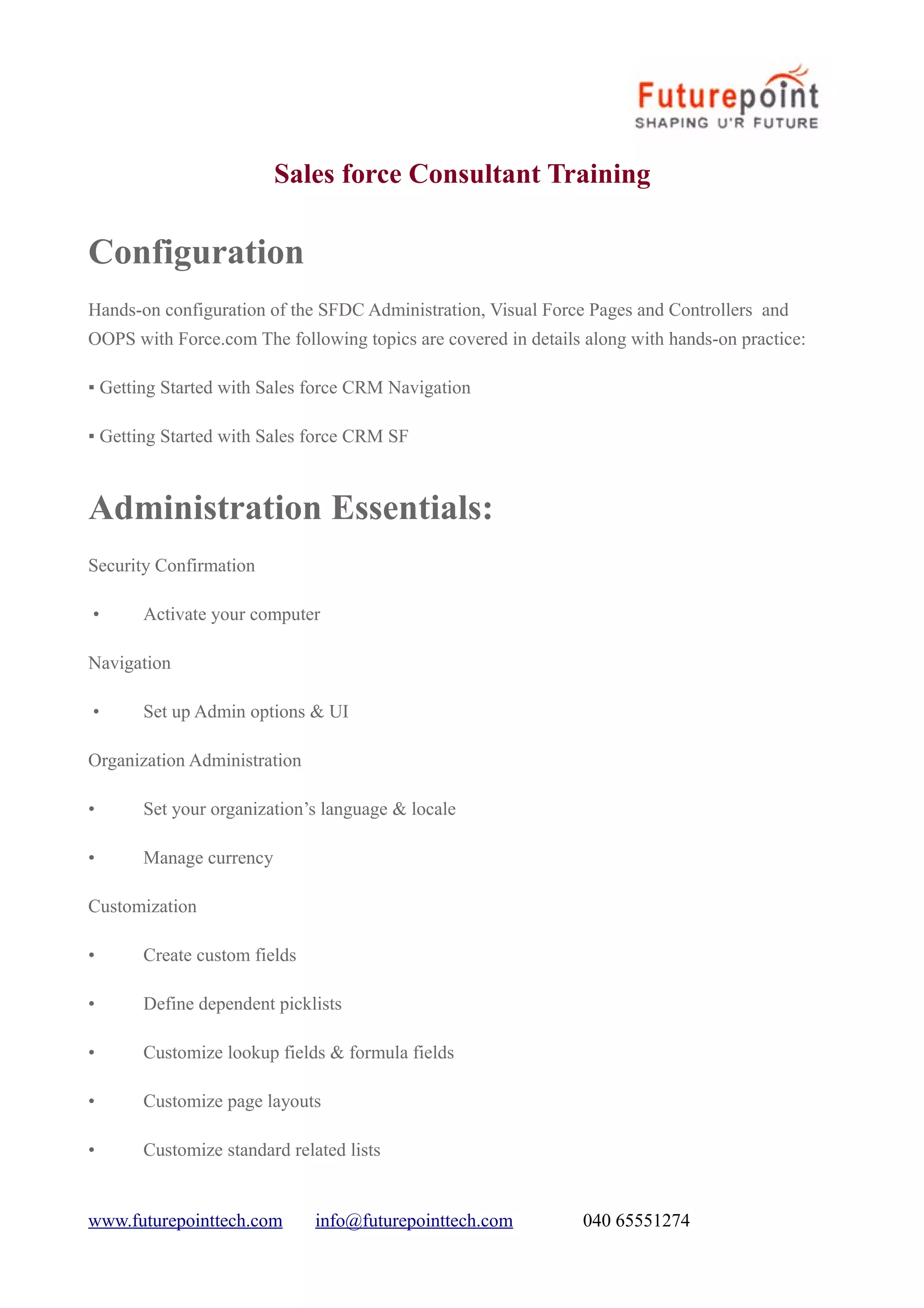 Salesforce Crm Training Doc