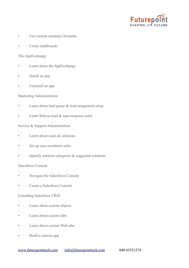 Salesforce Crm Training Pdf