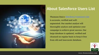 Salesforce CRM Users List - Salesforce Users Email List and Mailing List | PPT