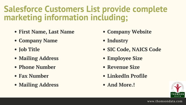 Salesforce CRM Users List - Salesforce Users Email List and Mailing List | PPT