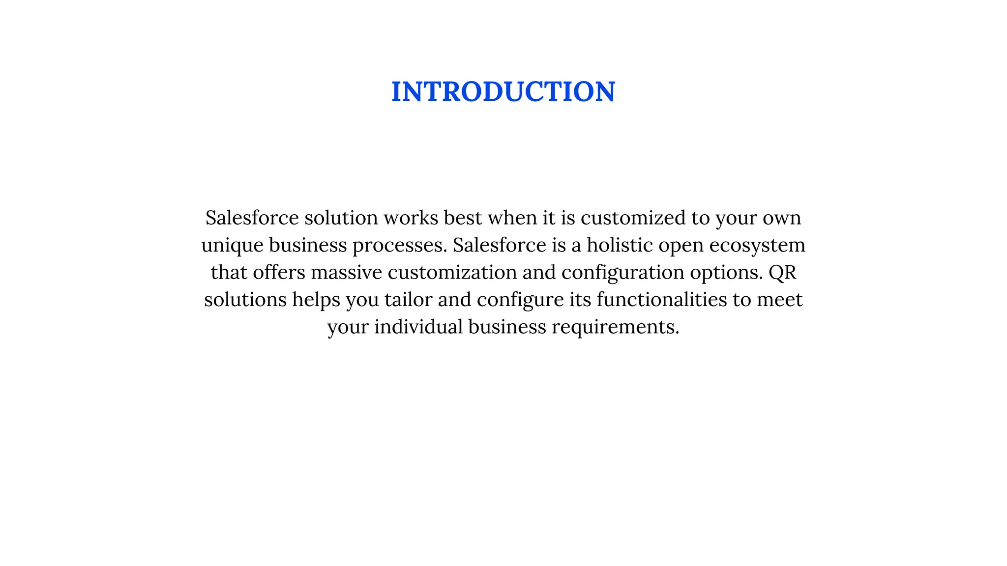 Salesforce Customization And Configuration Qr Solutions Ppt