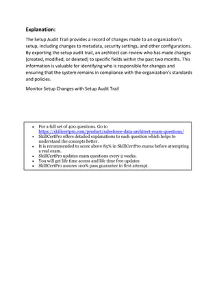 Salesforce Data Architect Practice Exam Dumps 2024 (PDF) | PDF