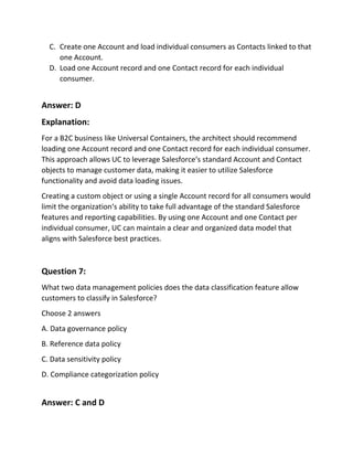 Salesforce Data Architect Practice Exam Dumps 2024 (PDF) | PDF